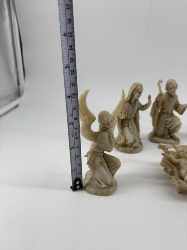 Vintage Mid Century 1960's Ivory Colored Plastic Nativity Set 12 Pieces ...