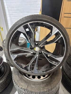GENUINE AUDI A5 S5 8W POLYGON 20" INCH BLACK SMOKED ALLOY WHEEL X1 ...