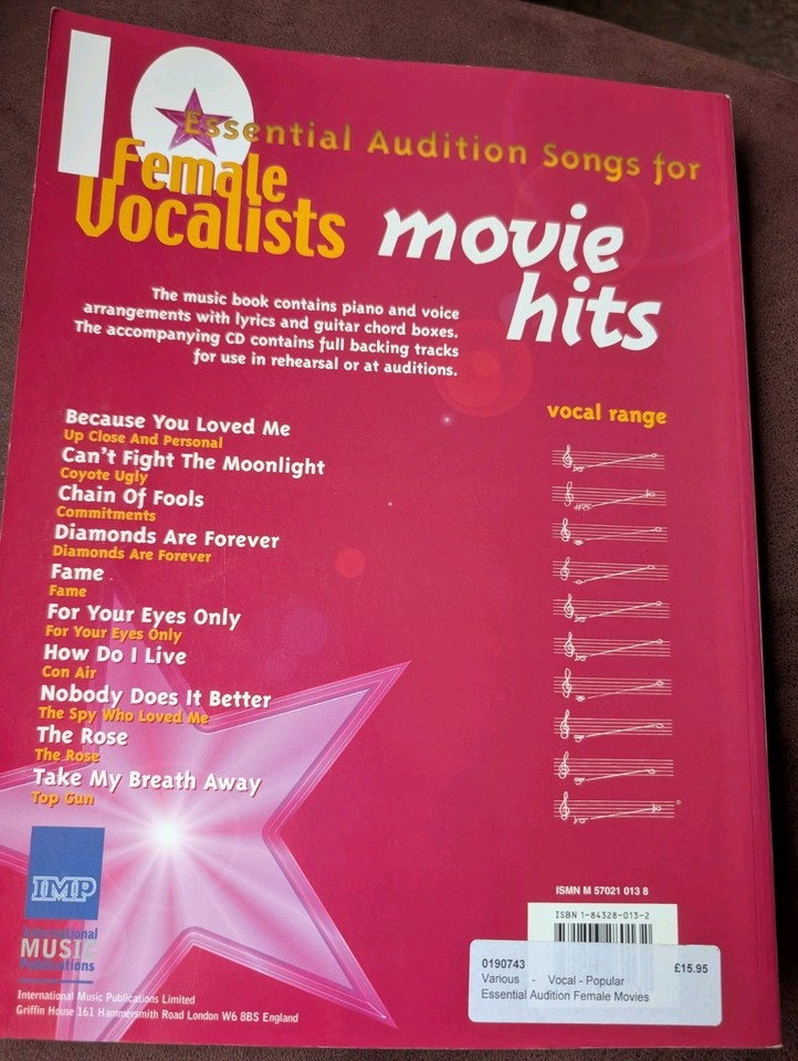 Essential Audition Songs For Female Vocalists Movie Hits | eBay UK