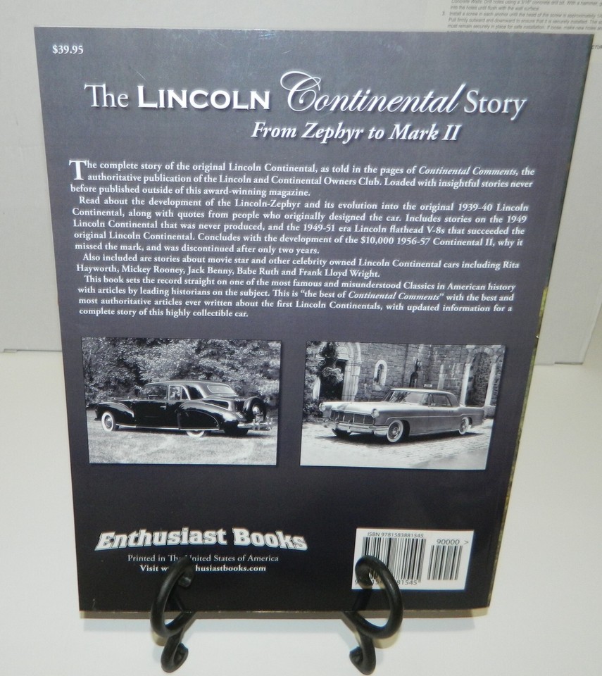 THE LINCOLN CONTINENTAL STORY From Zephyr to Mark II Tim Howley ...