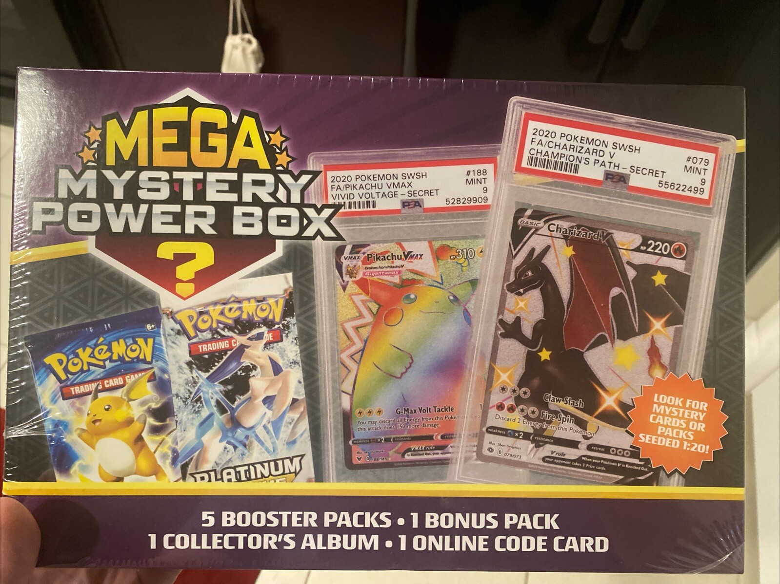 NEW 2021 Pokemon Mega Mystery 1:20 Power Box Sealed Meijer MJ Holding ...
