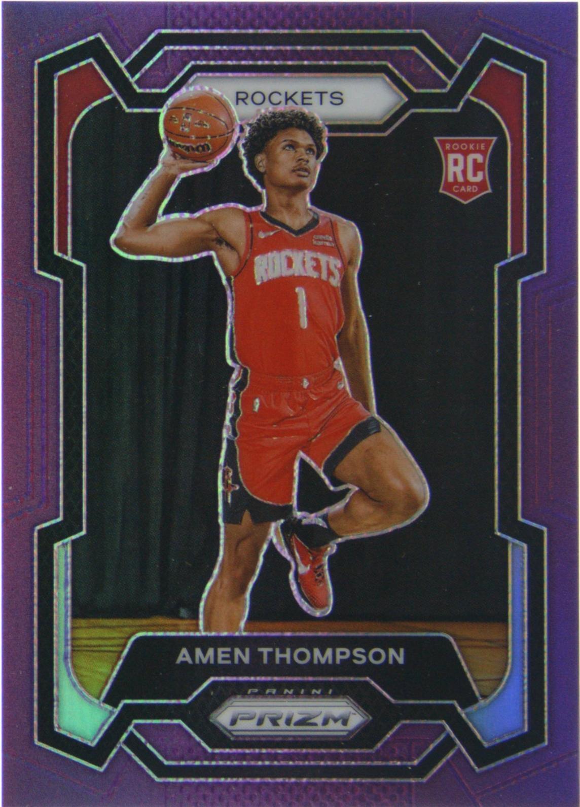 2023-24 Panini Prizm - Amen Thompson #150 Purple Prizm /99 (RC) for ...
