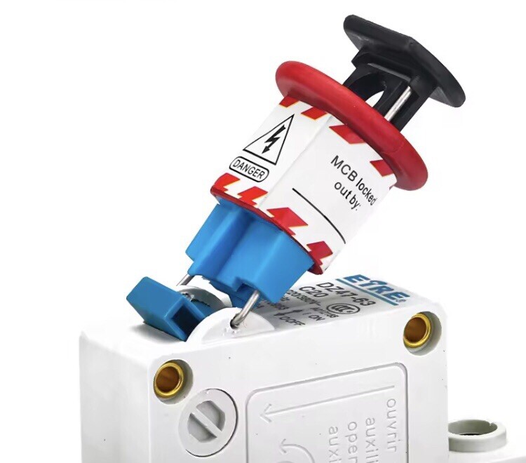 MCB Pin In Standard Circuit Breaker Lockout Device with danger label | eBay