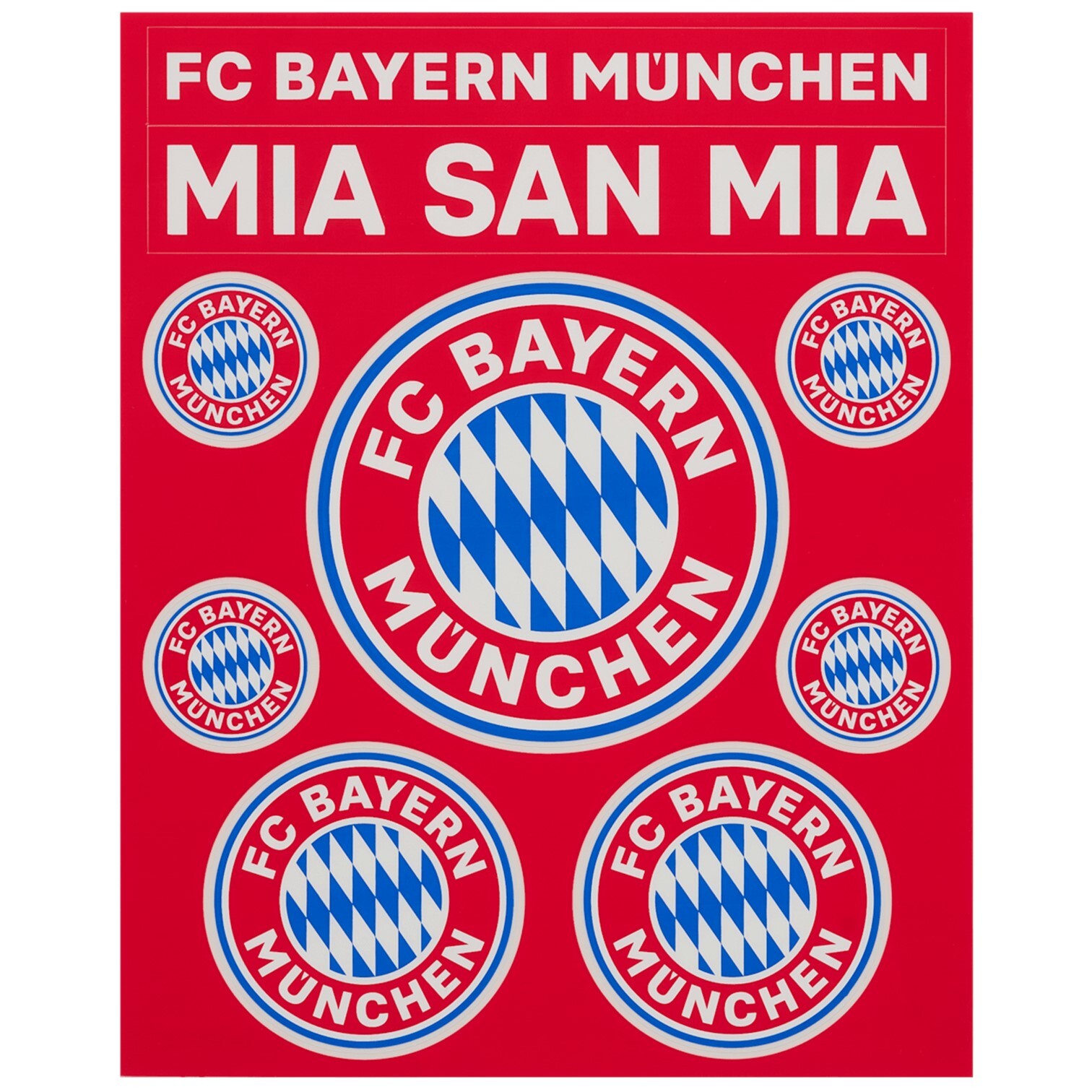 FC Bayern München Aufkleber Aufkleberkarte Sticker Logo Schriftzug ...