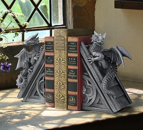Design Toscano Gothic Castle Dragons Sculptural Bookends 8 Inch | eBay