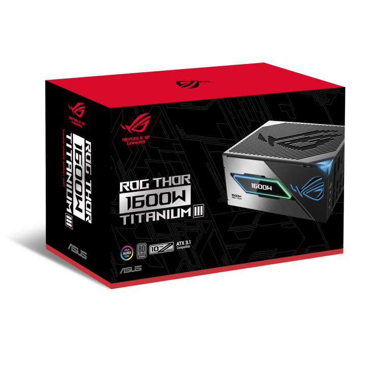 *IN STOCK* ASUS ROG THOR 1600W Titanium III MAGNETIC OLED DISPLAY Power ...