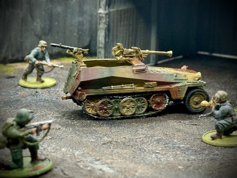 German SDKFZ 250 250/11 Panzerbuchse WW2 28mm like warlord Bolt Action ...
