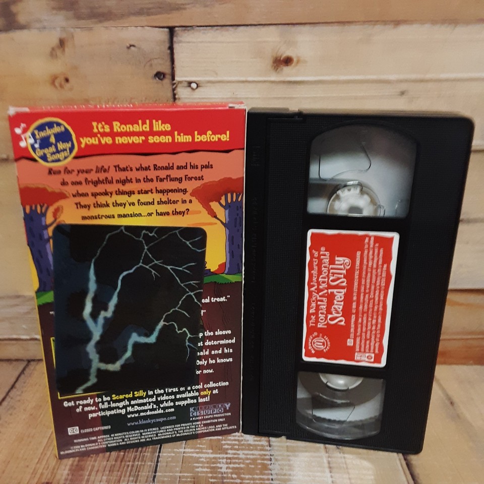The Wacky Adventures Of Ronald McDonald Scared Silly VHS Used 3d Card ...