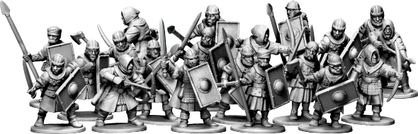 Oathmark Human Infantry sprue (5x 28mm miniatures) for D&D pathfinder ...