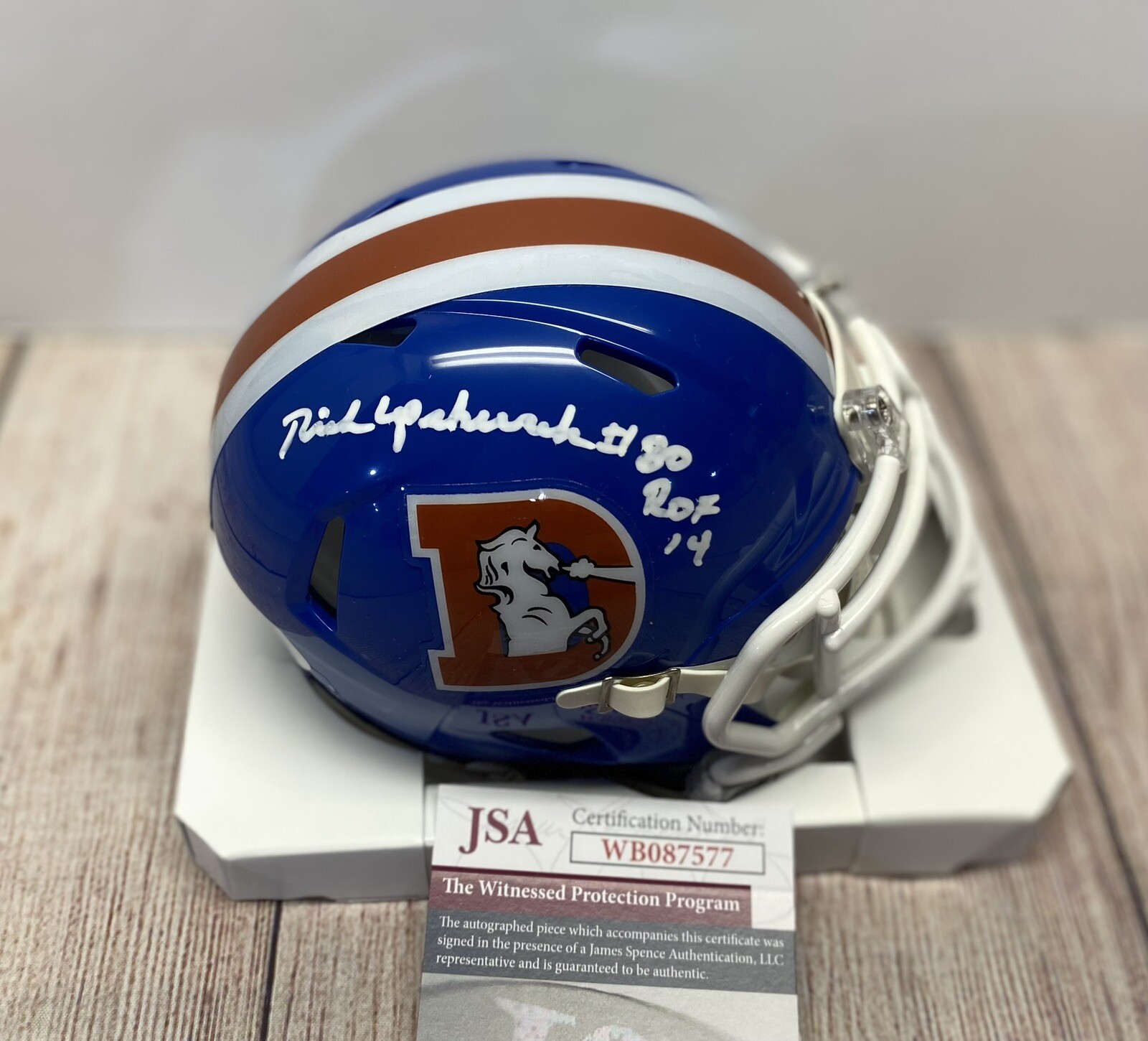 Rick Upchurch Autographed Signed Denver Broncos Mini Helmet JSA COA Rof 14