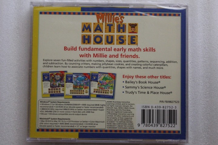 Millies Math House - PC CD-ROM Sealed Early Math Educational Windows ...
