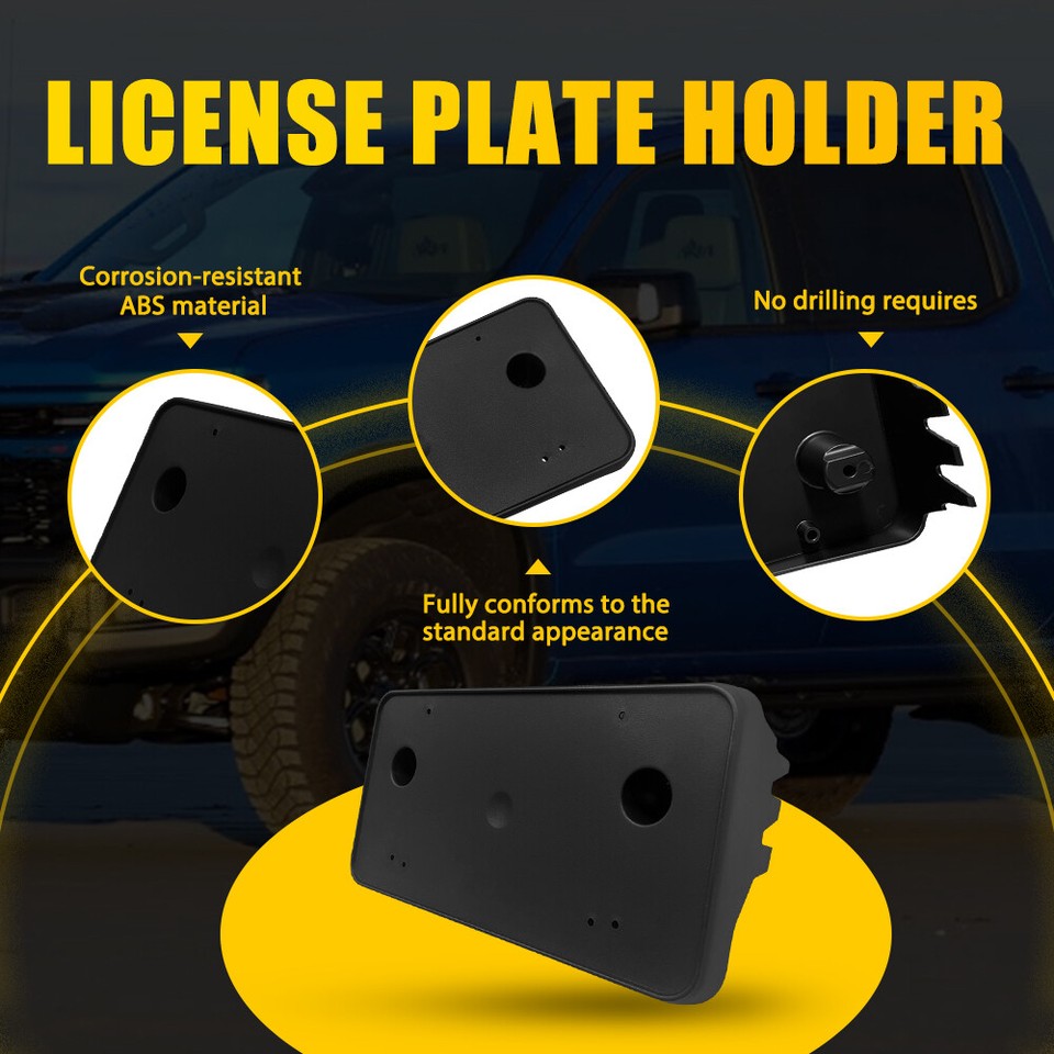 Front License Plate Bracket for Chevrolet 2022-2023 Silverado LTZ, RST ...