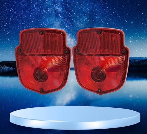 Ford Truck Pick Up F100 F-100 1953 54 55 1956 RED TAIL LIGHT LENSES ...