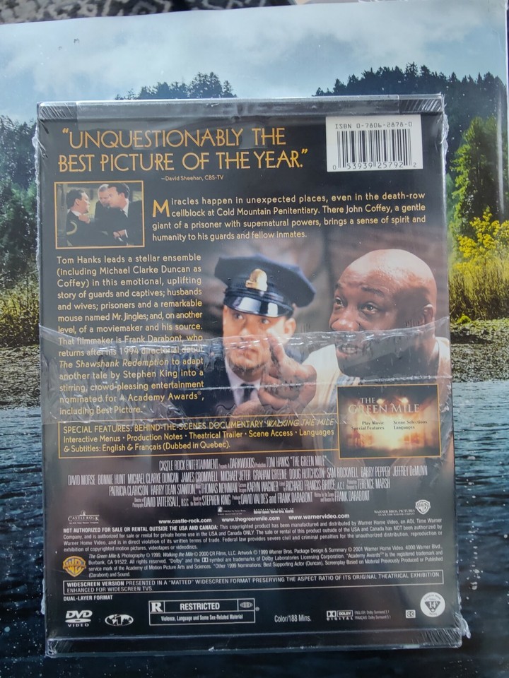 THE GREEN MILE (DVD, 2000) TOM HANKS STEPHEN KING - NEW & SEALED ...
