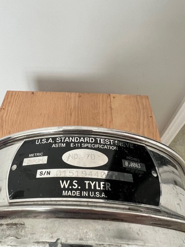 W.S. TYLER 8" Standard Test Sieve, All Stainless, No. 70 | eBay