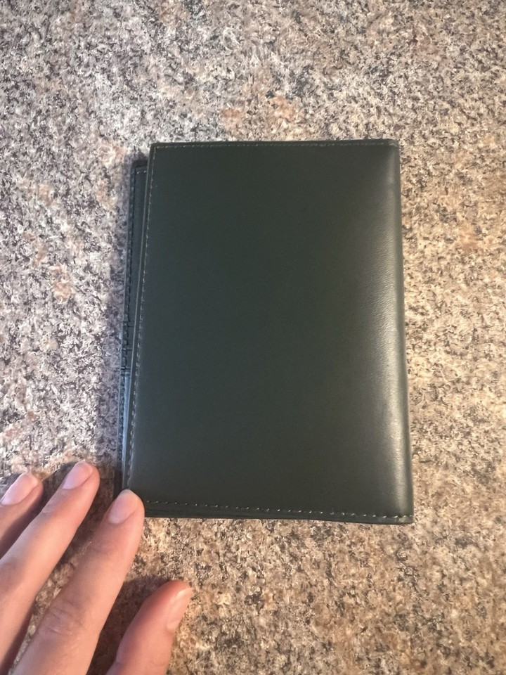 Quince Nappa Leather RFID Blocking Passport Holder Dark Green Card ...