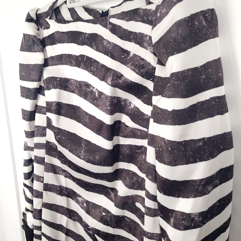 Marc Jacobs Dress Size 6AU 2US Zebra Short Classic Silk Lining New With ...