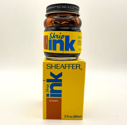 SHEAFFER SKRIP BROWN UNOPENED FOUNTAIN PEN INK ORIGINAL 60ML BOTTLE | eBay