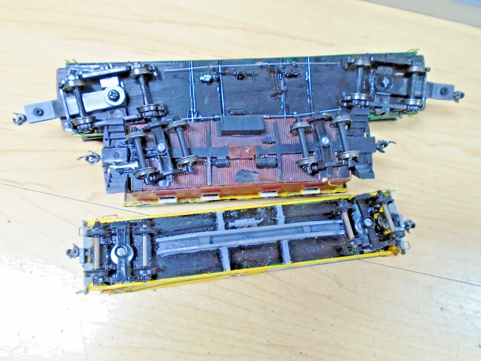 THREE Huff-N-Puff HO Kit Built Craftsman Cars Caboose+Pickle Tank ...