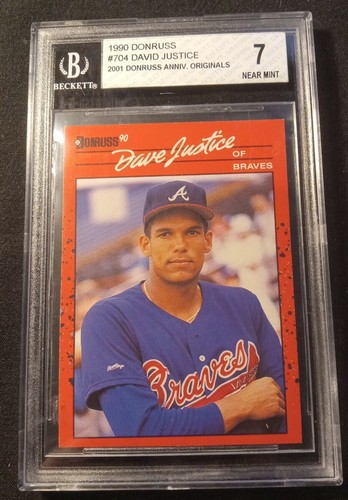 2001 DAVID JUSTICE BGS 7 DONRUSS ANNIVERSARY ORIGINALS 1990 DONRUSS ...