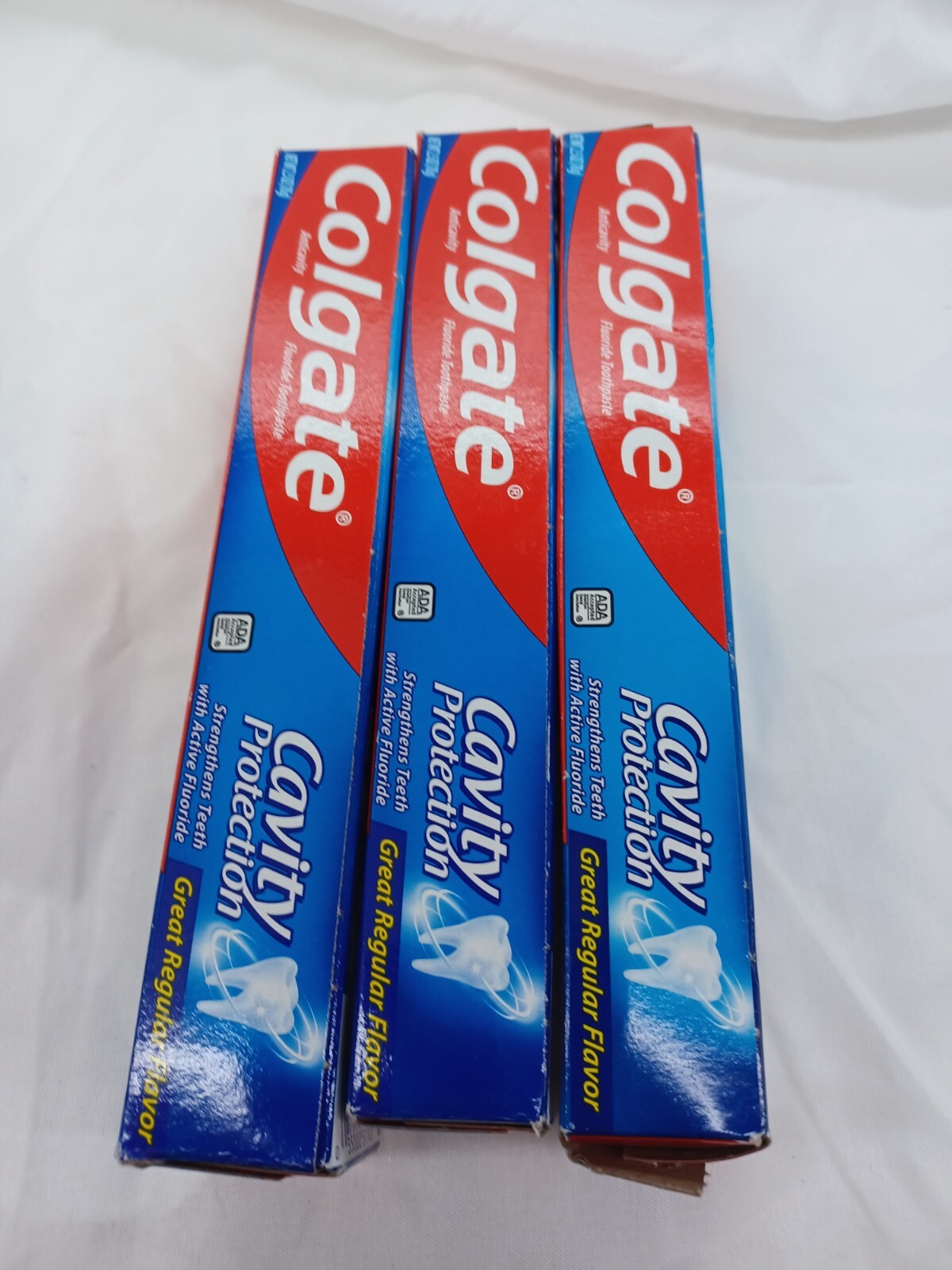 3 packs Colgate Toothpaste with Cavity Protection Active Fluoride 2.5 ...