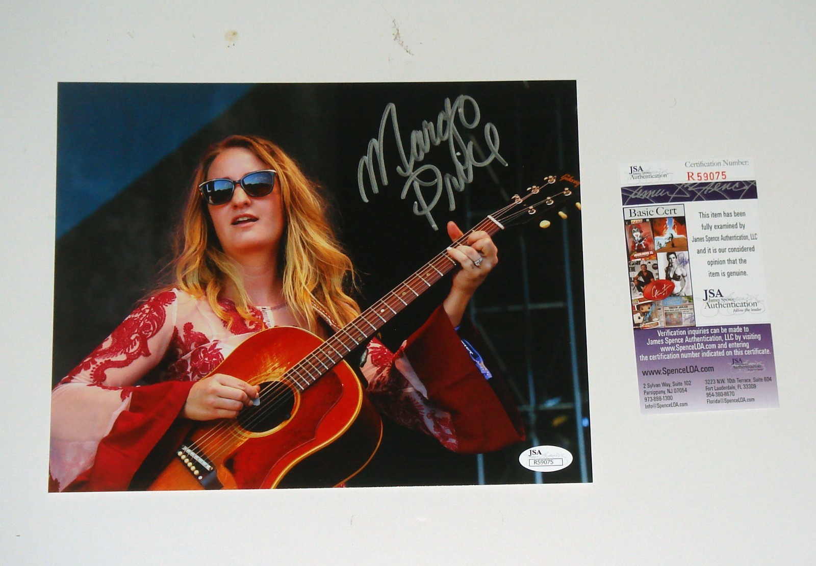 Country Singer Margo Price Signed 8x10 Color Photo proof JSA CERT free ...