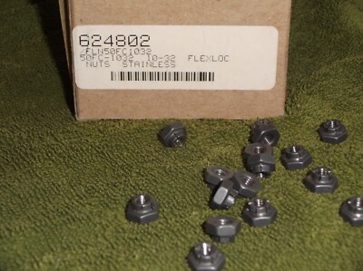 Qty. 93 FLEXLOC 50FC-1032 Stainless Steel 10-32 thread LOCKING HEX NUTS SS | eBay