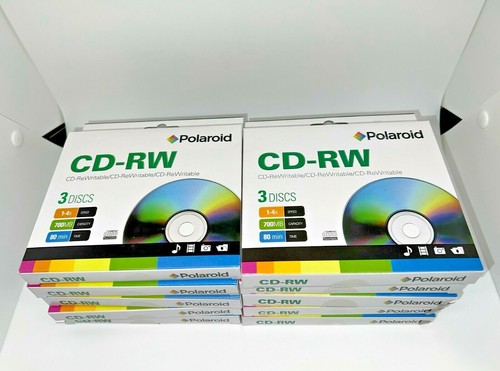 SALE! 10 OF 3 PACK POLAROID CD-RW DISC 4X 700MB 80MIN WITH SLIM CASE ...