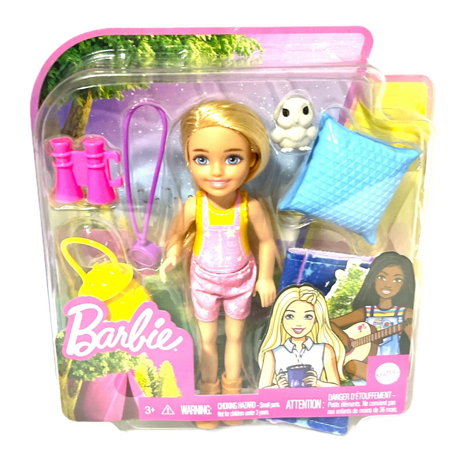 Barbie Camping Chelsea doll with binoculars, sleeping bag, compass | eBay