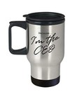 CEO Travel Mug - Because I'm the ceo - Gifts for CEO - 14oz Travel Mug ...