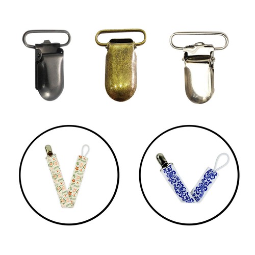 Metal Pacifier Suspender Buckles Clips Webbing Dummy Strap Holder Hooks ...
