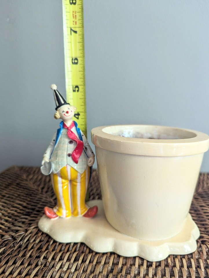Clown Planter HERCO PROFESSIONAL Carnival Vintage Figurine Circus Plant ...
