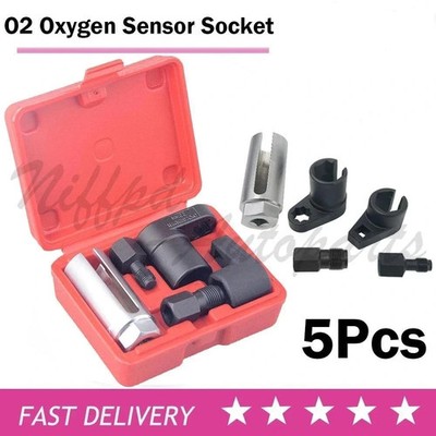 O2 Oxygen Sensor Socket Thread Chaser Set 5PCS O2 Sensor Wrench Removal ...