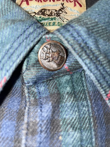 Vintage Adirondack by Savile Row 100% Cotton Flannel Large. Rare Deer ...