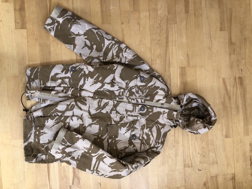 Original British Army DPM Desert Camo Smock Jacket Hooded windproof NEW ...