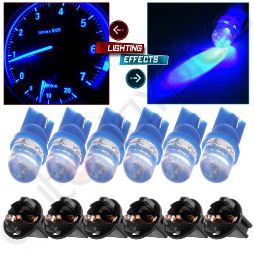 6X BLUE DIODE LED T10 168 INSTRUMENT SPEEDOMETER DASH CLUSTER LIGHT ...