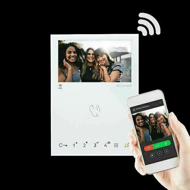 Comelit 6741W Mini Handsfree WiFi Monitor S2 Intercom Access Control ...