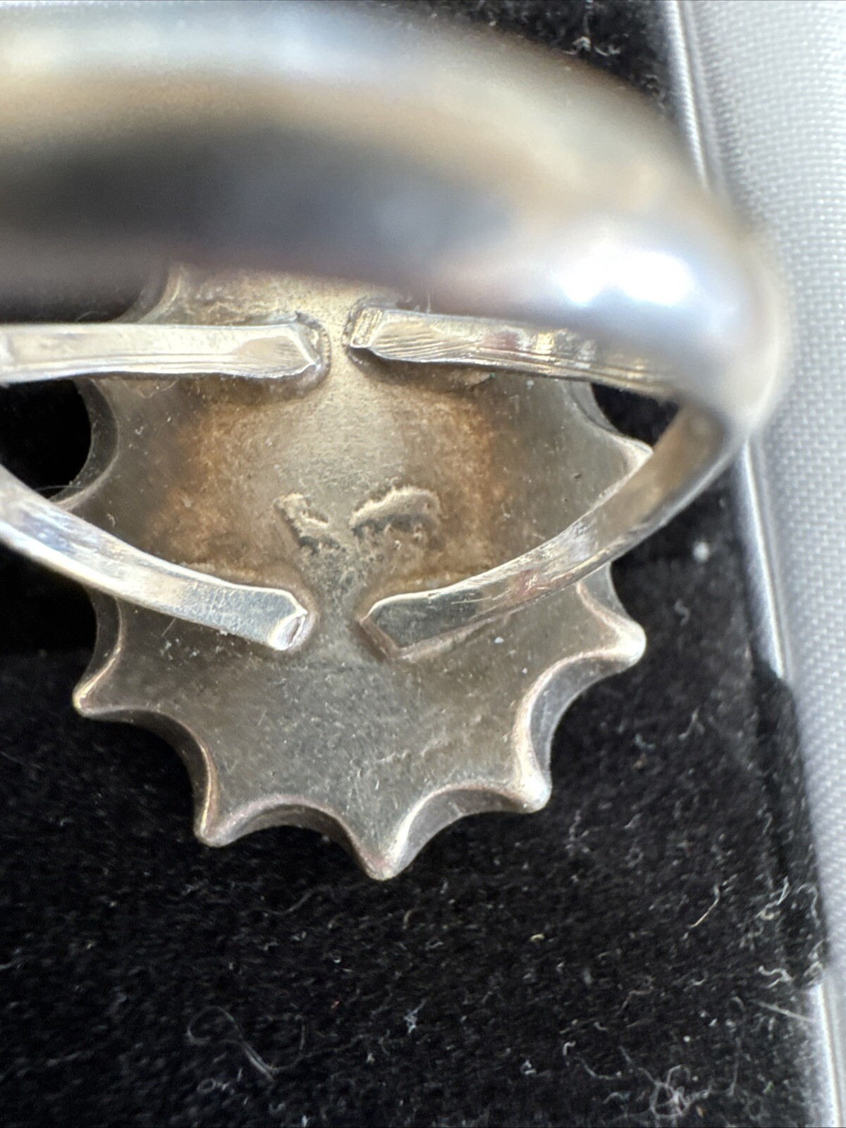 VTG Sterling Silver Rhodonite cabochon gemstone Pink Ring Sz.7 Unique ...