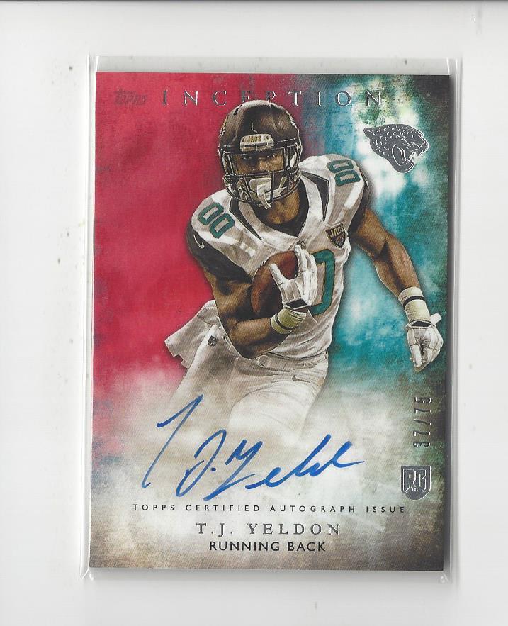 2015 Inception Red #RA25 T.J. Yeldon Rookie AUTOGRAPH Jaguars /75 | eBay