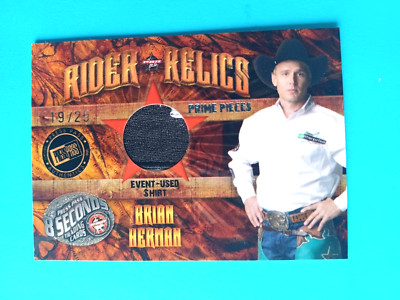 2009 PBR 8 SECONDS PRO BULL RIDER RELICS SHIRT BRIAN HERMAN PRIME ...