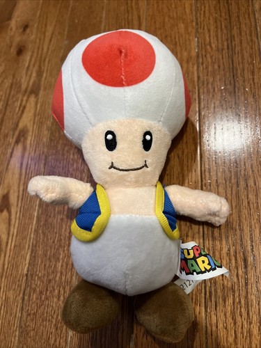 8" Nintendo Super Mario Toad Plush Stuffed Toy- Super Mario Tag | eBay