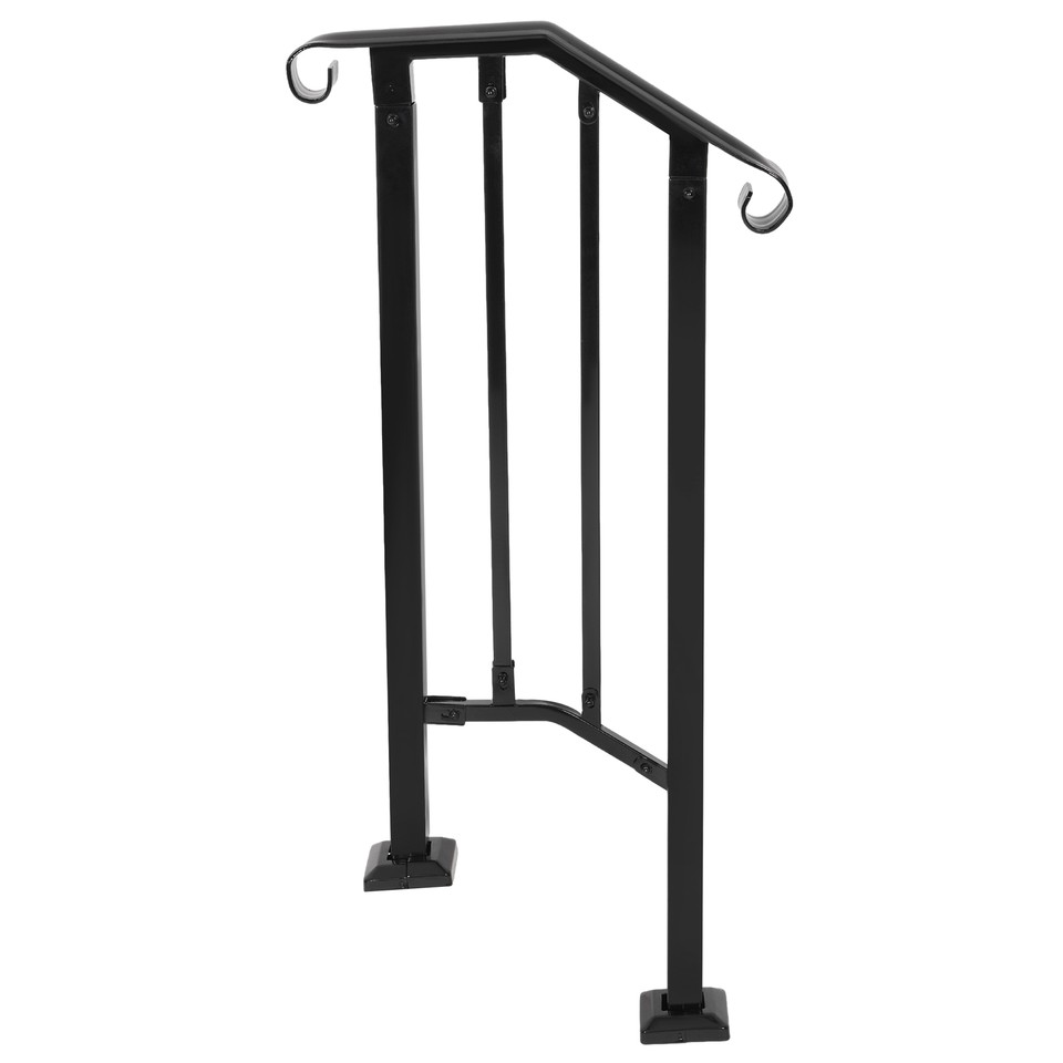 Fit For 1-2 Steps Handrail Outdoor Steps Black Handrail Picket Stair ...