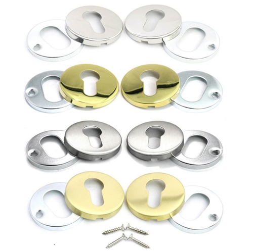 Brushed Satin Escutcheon Plates for Euro Cylinder Profile Key Hole ...