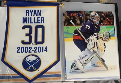 RYAN MILLER BANNER 1/19/23 NHL HOCKEY BUFFALO SABRES USA 11x14 HOCKEY ...