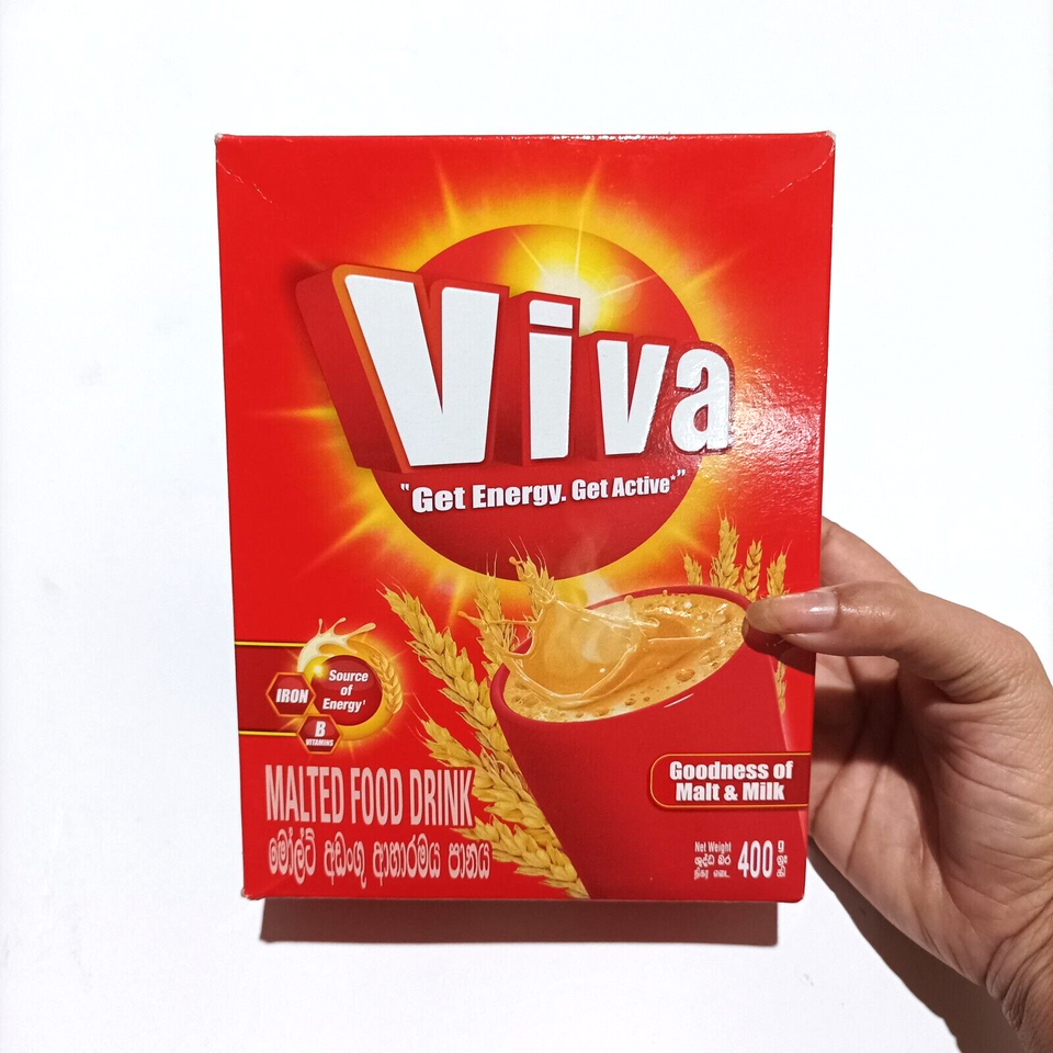 Viva Milk Powder Energy Food Drink Pack 14oz (400g) Malt Tea Ceylon ...