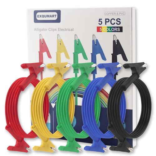 5 Pcs Heavy Duty Alligator Clips Electrical, Dual Ended Alligator Clip ...