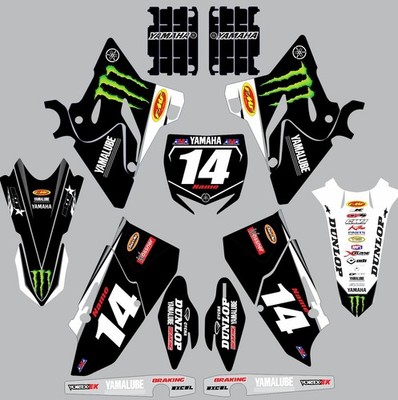 Graphics for Yamaha YZ 125 YZ 250 2015-2020 Decals stickers shrouds ...