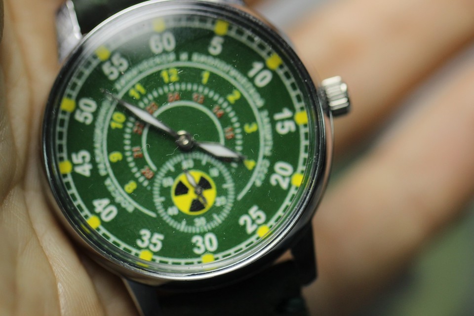 Wristwatches Soviet - Analog mechanism -"Radiation troops" Soviet men's ...