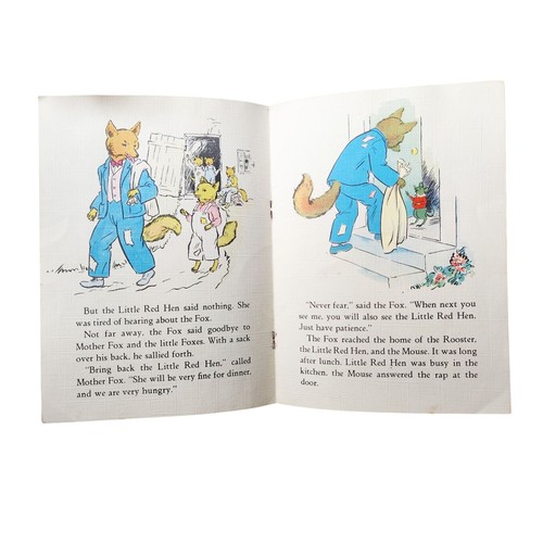 The Rooster The Mouse And The Little Red Hen 1937 Linen Book | eBay