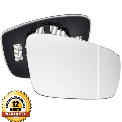 SKODA CITIGO 2010--17 RIGHT SIDE DOOR MIRROR GLASS SILVER HEATED & BASE ...